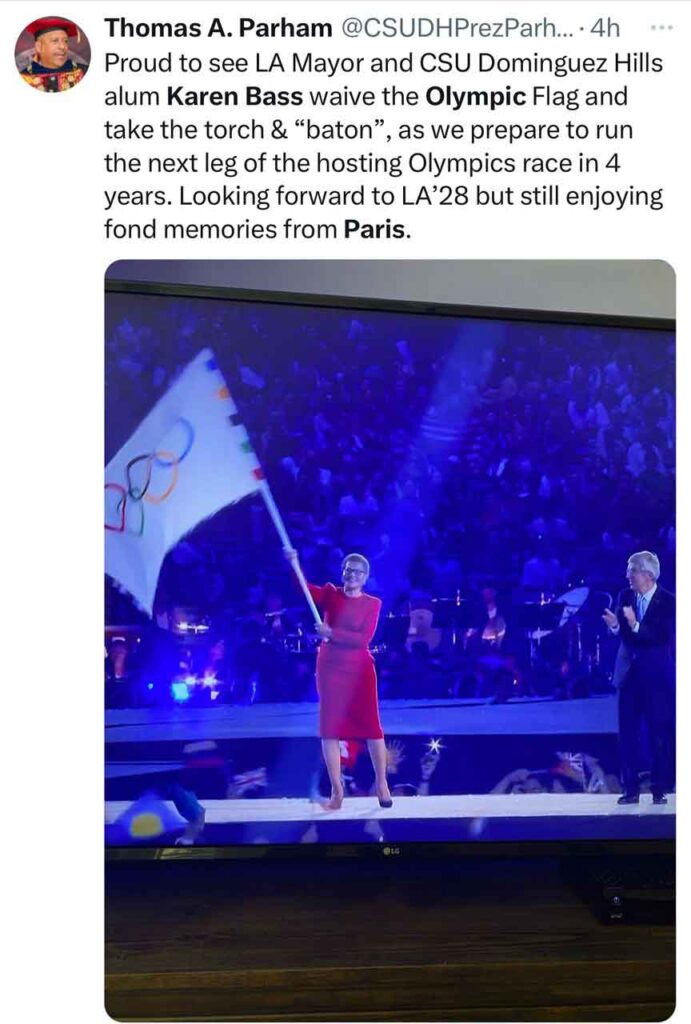 Making Olympic History in Paris, Mayor Bass Keeps Eye on 2028 Games in ...
